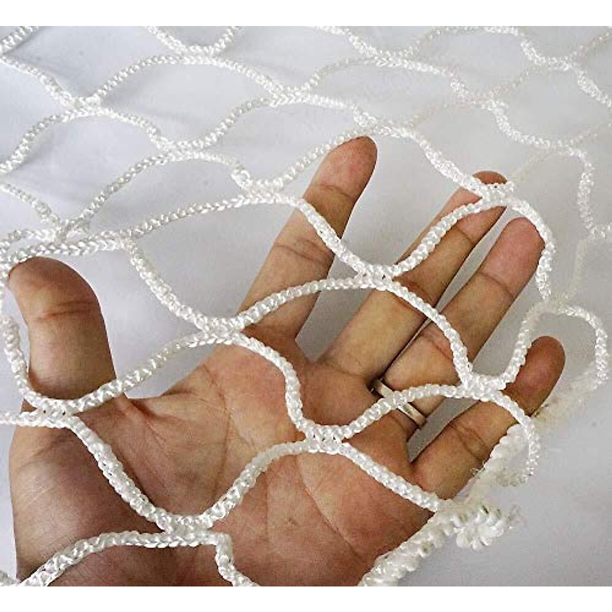 MAGFYLY Banister Guard net Children's Stair Safety Net, Nylon Rope Isolation Net, for Balcony Swimming Pool Anti-Fall Net Bed Fence Net, Including Cable Tie, White, 1x9m (Size : 19m(329ft))
