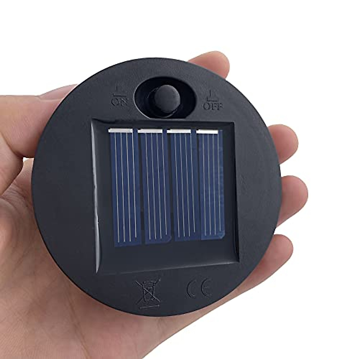 2 Pack Replacement Solar Light Parts Solar Light Replacement Top for Outdoor Hanging Lanterns Top Size 2.76 inches, Bottom Size 2.36inches Compatible Lantern Diameter is 2.36''-2.7''