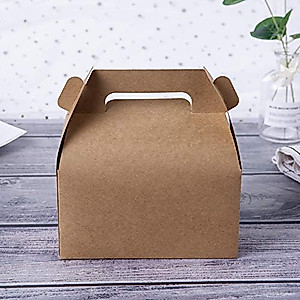 25-Pack Gable Brown Candy Treat Boxes,Small Goodie Gift Boxes for Wedding and Birthday Party Favors Box 6.2 x 3.5 x 3.5 inch