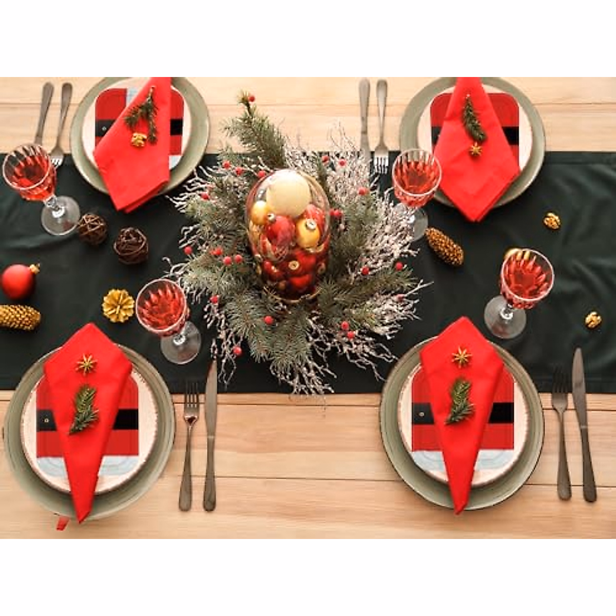 QXBXYHM 25 Count Christmas Paper Plates Christmas Disposable Plates Christmas Party Tableware Christmas Santa Belt Dinner Plates for Christmas Holiday Dining Party (Christmas santa belt)