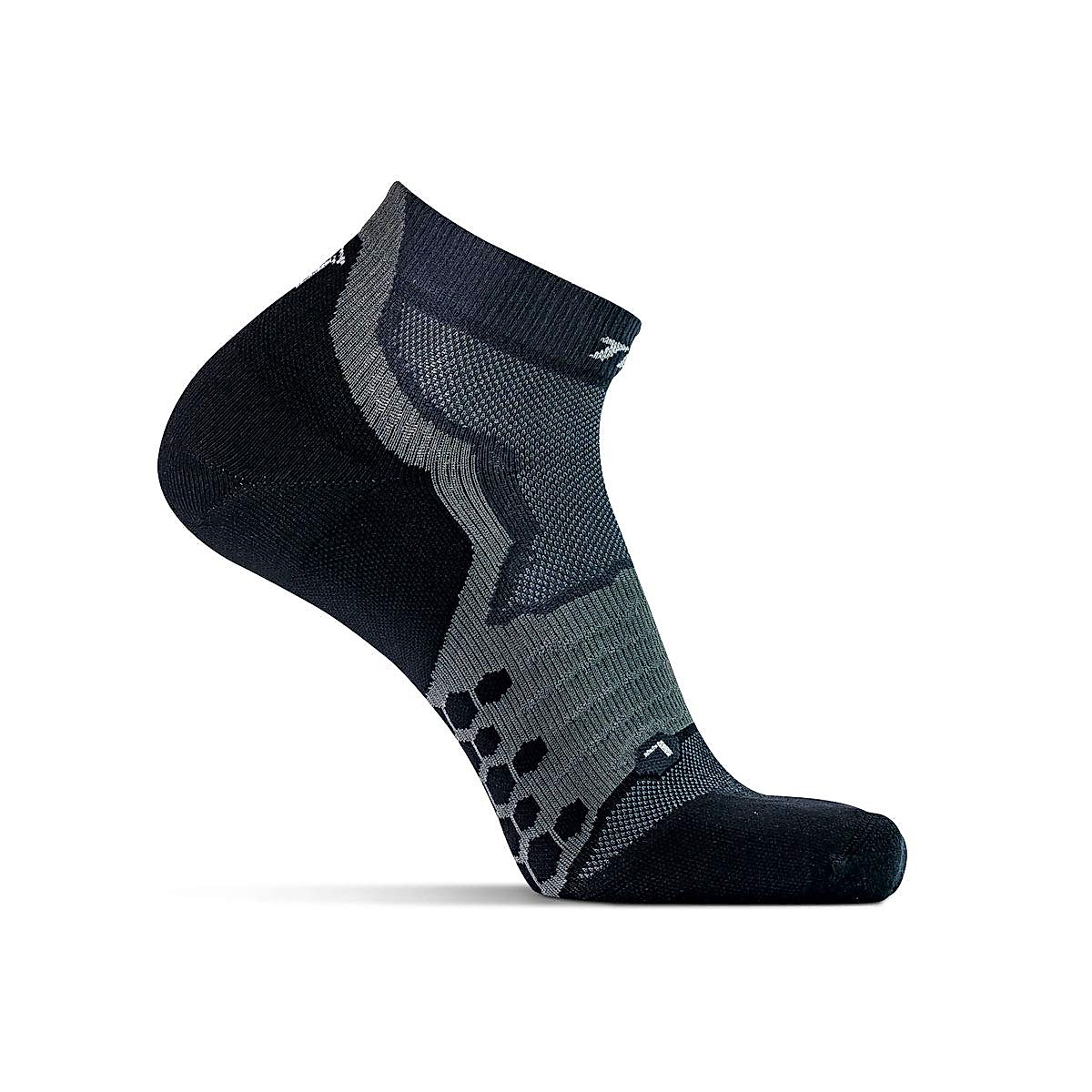 Thirty48 Performance Compression Low Cut Running Socks for Men and Women | More Compression Where Needed ([3 Pair] Black/Gray, XLarge - Women 11-13 // Men 12-14)