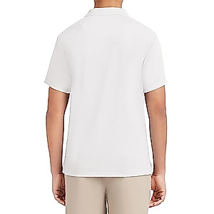 Nautica mens Uniform Short Sleeve Performance Polo Shirt, White, X-Large US