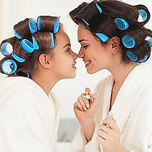 Jumbo Hair Rollers Hair Curlers. 3 inch Rollers, Large Self Grip Hair Curlers for Long Hair, Big Hair Rollers for Long Hair. No heat Curlers Hair Rollers with Clips & Comb. 30 Pack