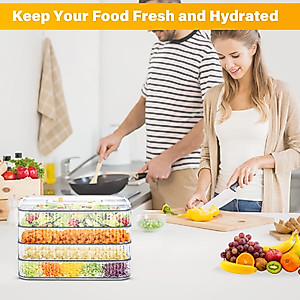 Deli Meat Container for Fridge, 4 Layer Meat and Cheese Container for Fridge Bacon Keeper for Refrigerator Organizers and Storage Airtight Food Storage Boxes with Lids Stackable Cold Cut Container