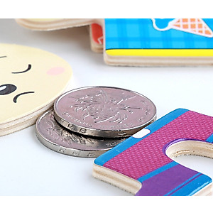 Goclothod Wooden Jigsaw Puzzle 72 Pcs Kids Early Educational Toys Dress-Up Puzzle Set