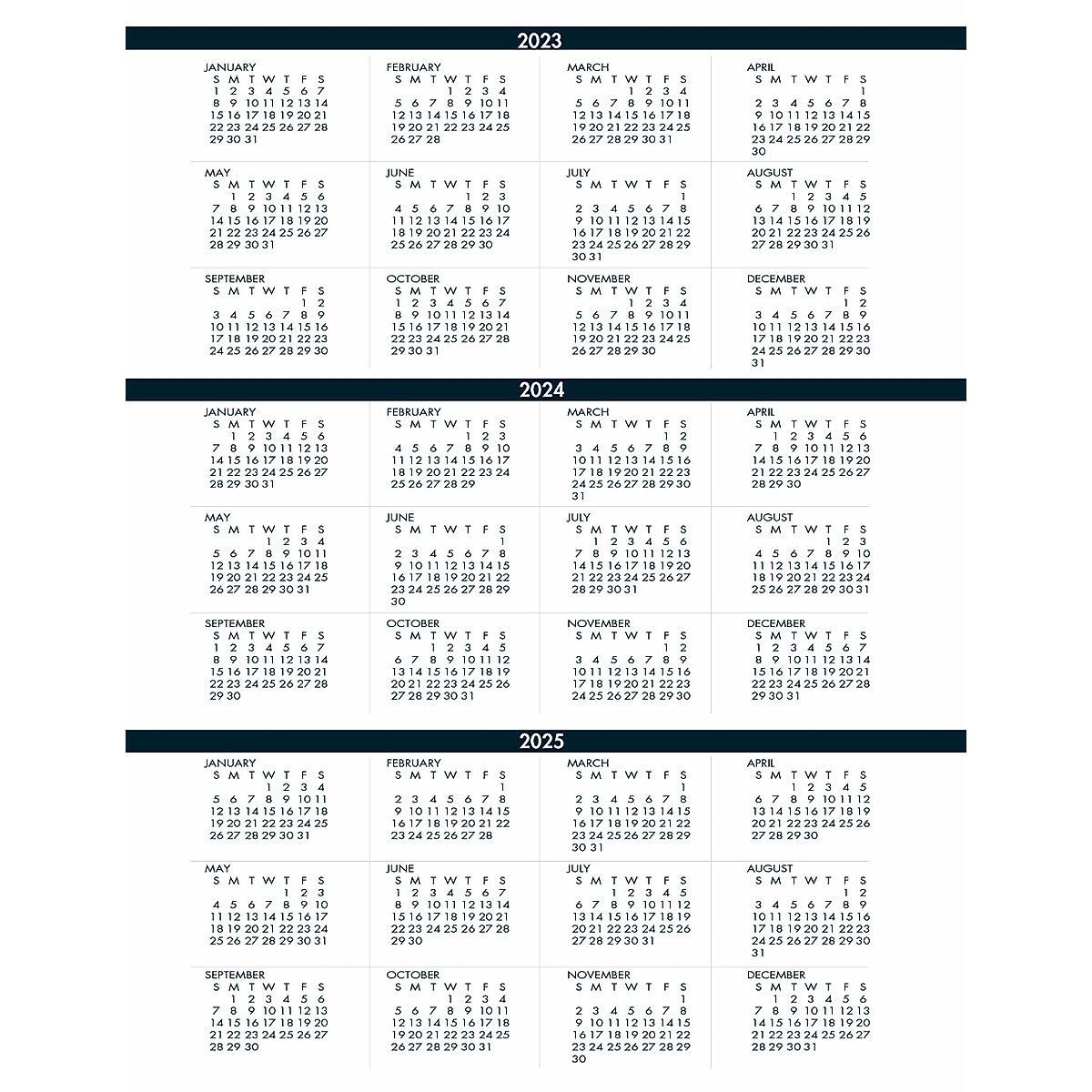 House of Doolittle 2023 Weekly and Monthly Planner Calendar, Black Cover, Tabbed, 8.5 x 11 Inches, January - December (HOD28302-23)
