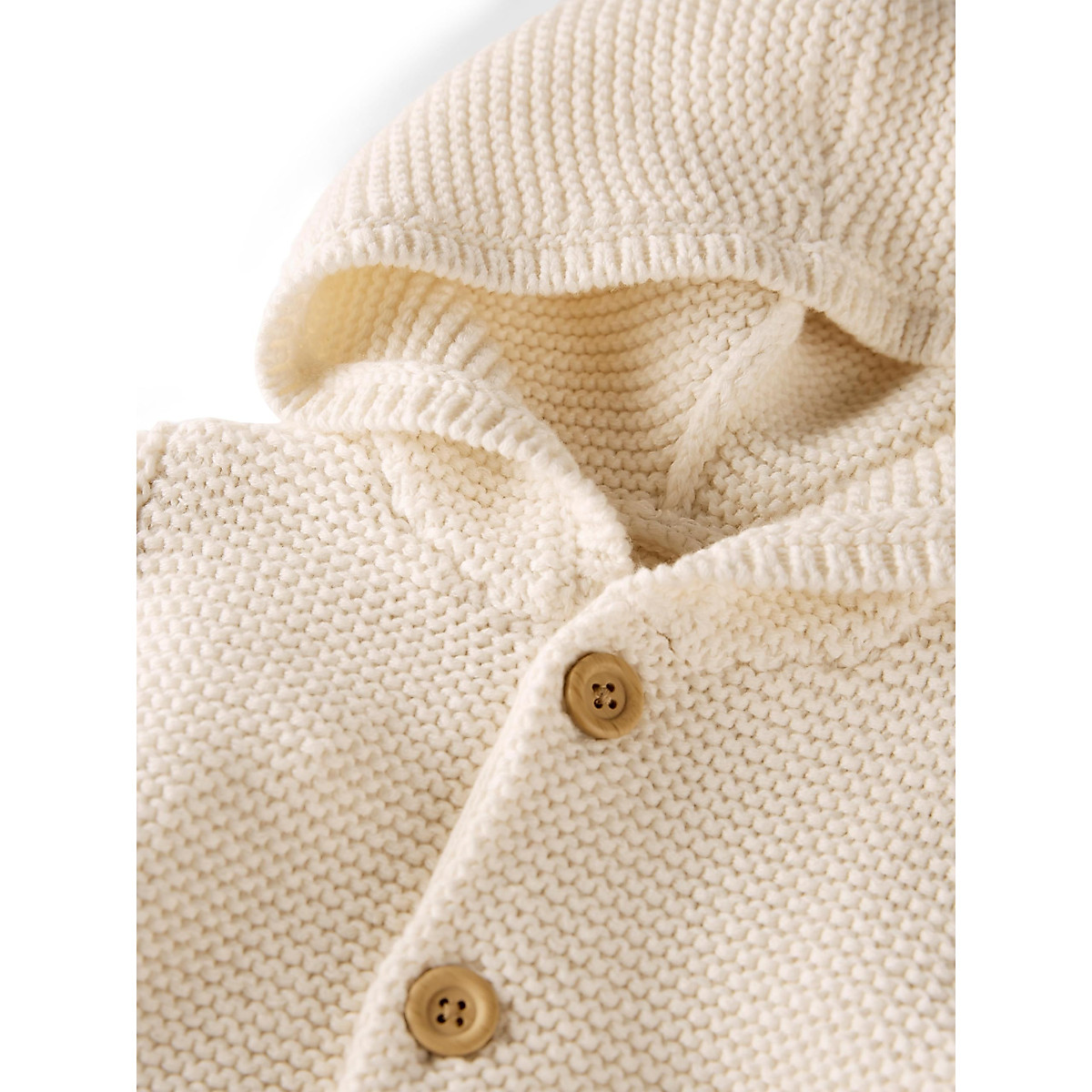 little planet by carter's unisex-baby Organic Cotton Signature Stitch Cardigan, Cream, 24 Months