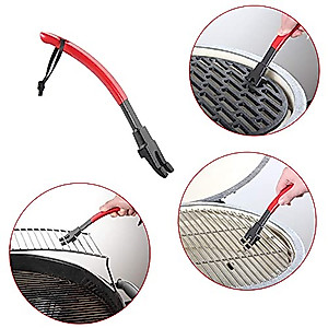 VANKEY Grill Grate Lifter Gripper, Cast Iron Cooking Grid Lifter Grill Accessories for Kamado Joe Charcoal Grill Big Green Egg Primo Grill Set for Moving Cast Iron and Stainless Steel Grilling Nets