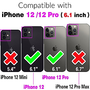 Furiet Wallet Case for iPhone 12 Pro iPhone12 6.1 with Wrist and Shoulder Strap Card Holder Ring Flip Zipper Pocket PU Leather 6+ Slots RFID Blocking Phone Cover for iPhone12pro 5G i 12s 12pro Beige