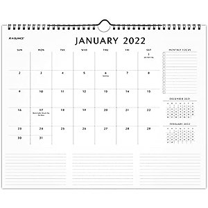 2022 Wall Calendar by AT-A-GLANCE, 15" x 12", Medium, Monthly, Wirebound (PM75828)