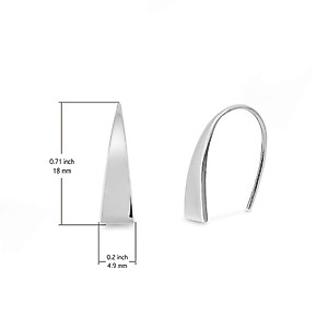 Boma Jewelry Sterling Silver Triangle Pull Through Hoop Earrings