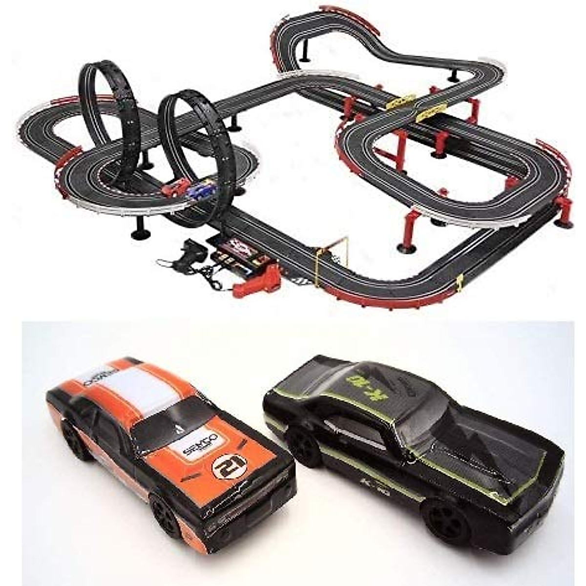 Vintage Muscle Car Huge 1:43 Scale Slot Car Race Track