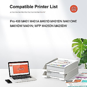 v4ink 1PK Compatible Toner Cartridge Replacement for HP 80X CF280X 80A Toner Black Ink High Yield for HP Pro 400 M401 M401a M401d M401dn M401dne M401dw M401n MFP M425dn M425dw Printer