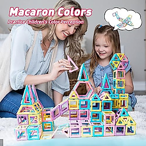 MAGBLOCK Magnetic Building Blocks Set, Upgraded Magnetic Tiles Toys for 3 4 5 6 7 8+ Year Old Girls, 103pcs Magnet Toys for Toddlers Boys and Girls 3-5