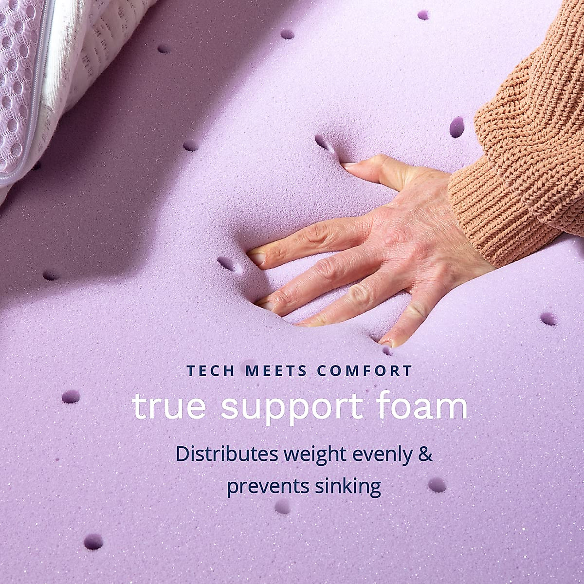 Select High Density Mattress Topper - Infused Lavender / Cal King