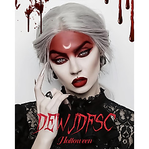 Halloween Stiletto Press on Nails Medium，Green Fake Nails Gradient False Nails with Eyeball Love Wound Lips Tongue Brain Styptic Halloween Designs Acrylic Nails Glossy Artificial Nails for Women 24Pcs