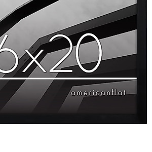 Americanflat 16x20 Picture Frame with Polished Plexiglass - Streamline Collection - Thin Border Picture Frame for Wall Display - Hanging Hardware Included - Black
