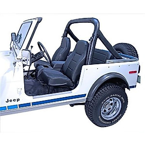 Rampage Roll Bar Pad and Cover Kit | Black | 768701 | Fits 1978-1991 Jeep CJ, Wrangler YJ