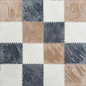 Foam Puzzle Floor Mat - Large 16 Piece Interlocking Carpet Tiles, Thick Padded Squares for Baby Play Mats & Flooring Tile with Cushions, Playroom & Classroom Rug, EVA Soft Plush Playmats