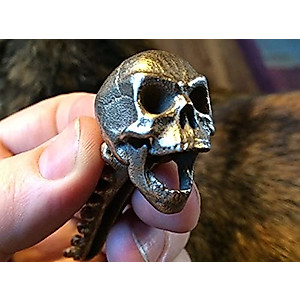 TTXS Skull Bottle Opener,Skull Bottle Opener Keychain Ring,Beer Bottle Opener with Magnetic Cap Catcher,Home Bartender Restaurant DéCor Made of Stainless Alloy