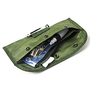 GUGULUZA Rifle Gun Cleaning Kits for .22cal/5.56 mm & .30cal/7.62mm, Portable Rifle Cleaner Metal Brushes Set with Durable Pouch (Rifle - .22/.223/5.56 mm)