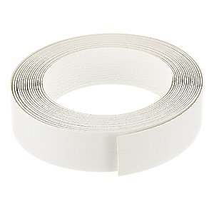 uxcell Edge Banding, 1-5/8 inch x 24.6ft Pre-Glued Beige Embossed Veneer Edging Iron-on Flexible Edge Banding for Cabinet Repair Furniture Restoration