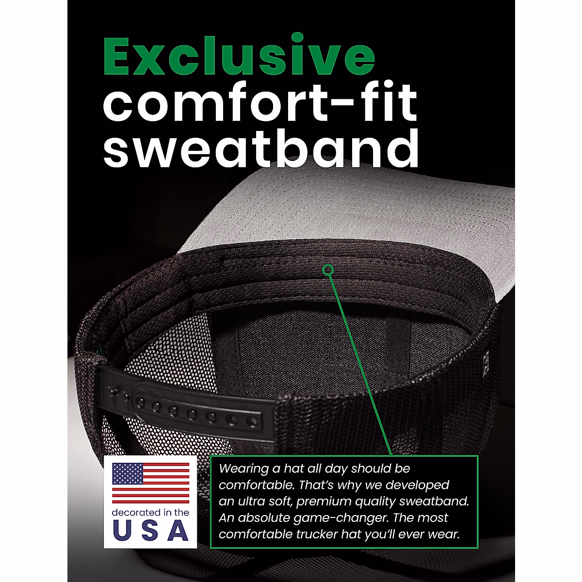 HAKA PNW Hat – Mesh Outdoors Trucker Hat for Men & Women, Adjustable Snapback Baseball Cap, Golf Hat - Synthetic Leather