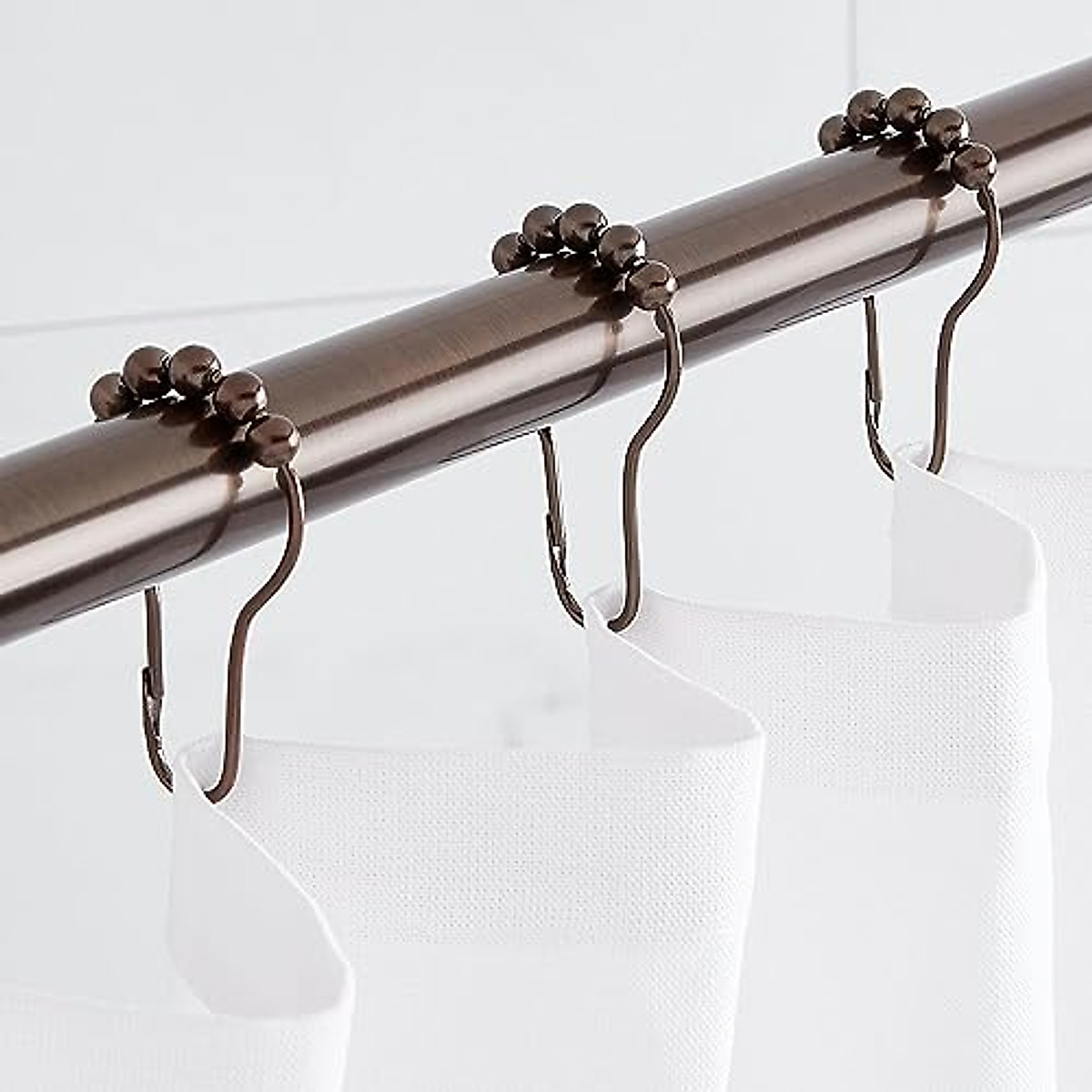 Signature Hardware 466818 Roller Ball Shower Curtain Rings - Set of 12 - Brushed Gold