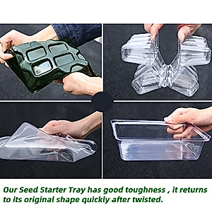 Anothera 30-Set Seed Starter Tray and Garden Propagator Kit (12 Cells Per Tray,Total 360 Cells) with Adjustable Humidity Dome and Base Greenhouse Grow Trays for Seeds Growing Starting（Dark Green）
