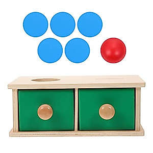 PATKAW Montessori Toys Montessori Toys 2 Year Old Toys Object Permanence Box Montessori Coin Box Toys with Drawer for Toddlers Preschoolers Toy 1 Set Montessori Toys 2 Year Old Toys 2 Year Old Toys