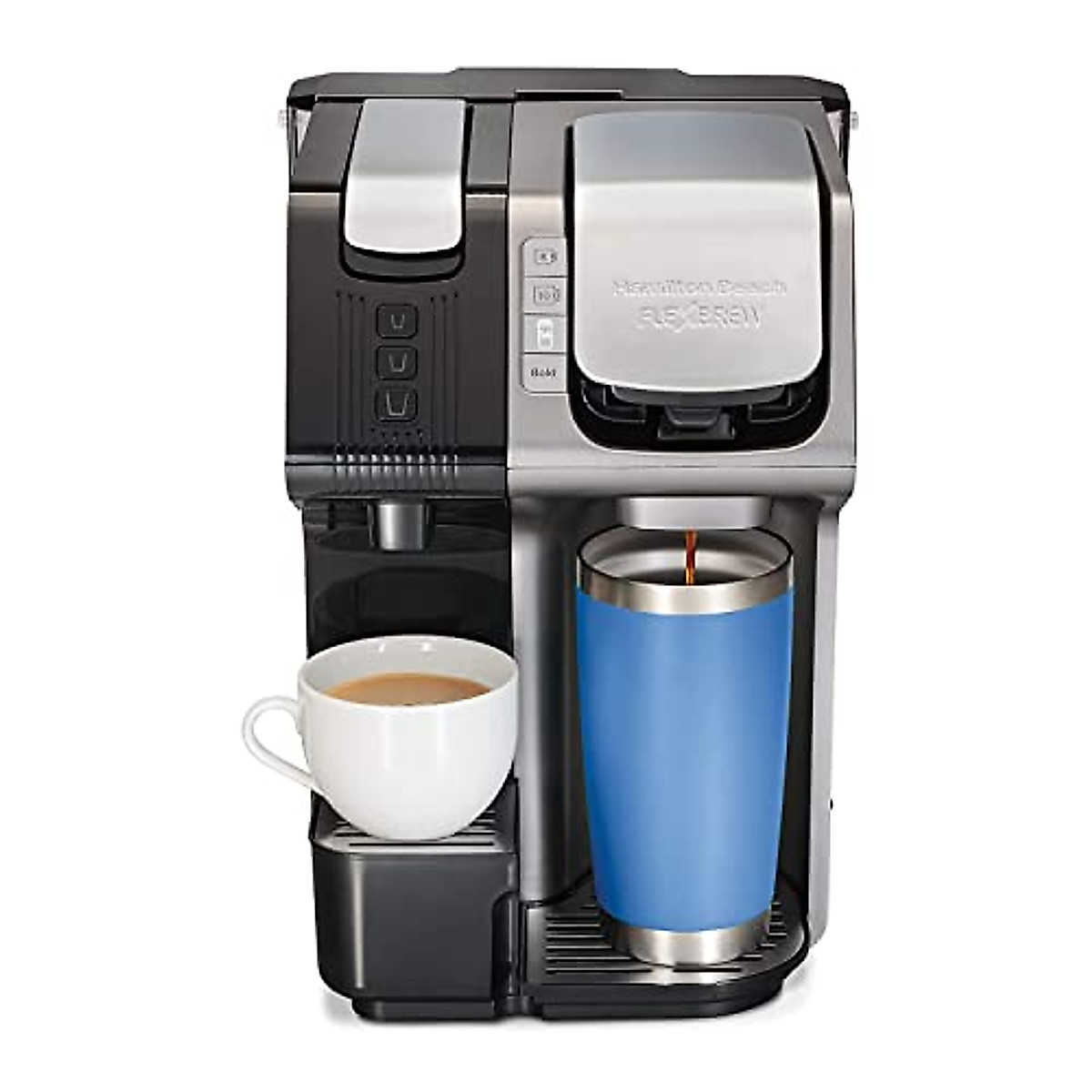 Hamilton Beach FlexBrew Universal Trio 2-Way Coffee Maker (Black) Bundle with Coffee Pod Organizers and Multipurpose Acrylic Coffee Pod Organizer (3 Items)