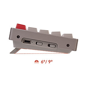 Keychron K14 Bluetooth 5.1 Wireless Aluminum Frame Mechanical Keyboard with Keychron Red Switch/Rechargeable Battery, 72 Keys Compact Keyboard Compatible with Mac Windows