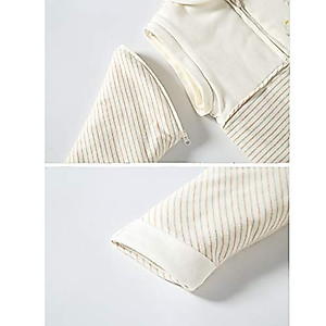 Newborn Baby Sleeping Sack Bag Winter Warm Padded Wearable Blanket Swaddle 2.5 Tog, Striped 0-8 Months