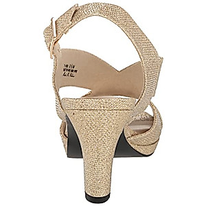 Easy Street Women's Christy Heeled Sandal, Gold Glitter, 8.5