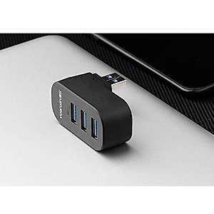Hipipooo USB Splitter 90°/180° Rotatable 3.0 USB Port Expander Mltiport USB to USB Adapter Portable Hubs for Windows Laptop, Xbox, Wii,PS3, PC, MAC, Mac Book, Tablet, Tab (Black)