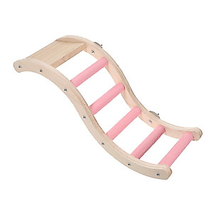 2pcs Bird Wooden Ladder Parrot Cage Ladder Parrot Wooden Ladder Budgerigar Wooden Ladder Pet Small Ladder Creative Parrot Ladder Grinding Claw Bird Ladder Claw Grinding Ladder Toy