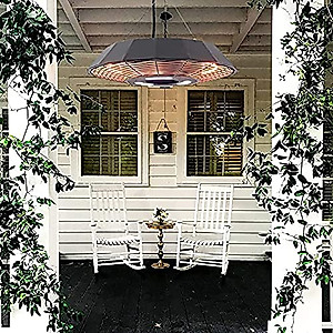 NaoSIn-Ni Outdoor Heater Patio Halogen Heaters,2000W Hanging Ceiling Mounted Heater 3 Gears Adjustable Electric Heating Lights for Indoor Garden Use