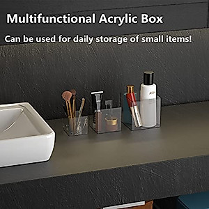 Cliselda 3pcs Clear Acrylic Display Boxes, Acrylic Cube Stand Risers Showcase, Acrylic Display Case for Collectibles Action Figures Toys (5 Sided Acrylic Box)