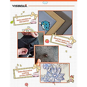 Visbella 1 Min Fast Drying Liquid Stitch Fabric Adhesive Glue Strong Bond Clear Drying Waterproof Sew Glue Permanent Washable for Repair, Make Patches on Clothes, Denim, Leather, Flannel, All Fabrics