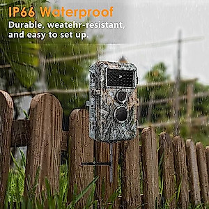 BLAZEVIDEO 2-Pack 48MP 1296P Game & Trail Cameras H.264 MP4 Video No Glow Wildlife Hunting Cams with Night Vision Motion IP66 Activated Waterproof for Outdoor Wildlife Hunting & Backyard Security