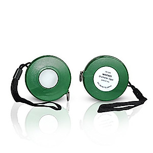 WIN TAPE Cm and Inches to 100ths Executive Diameter Pi Engineer's Tape Measure (Green)