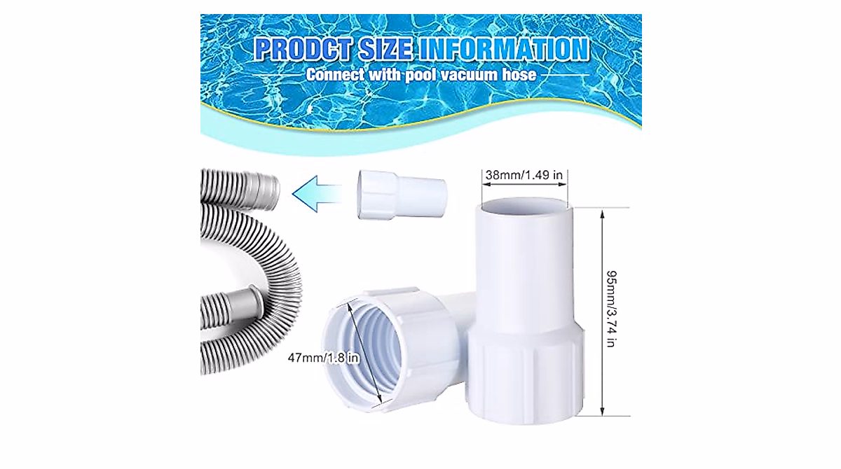 1-1/2 Inch Pool Vacuum Hose Cuff Swimming Pool Replacement Cuff Vacuum ...