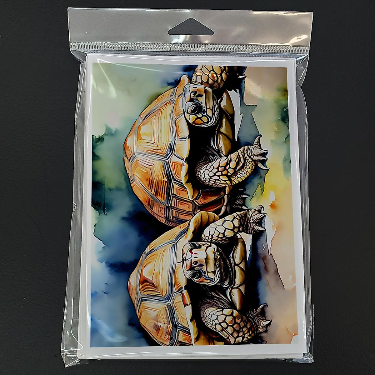 Caroline's Treasures DAC2994GCA7P Turtles Tortoises Greeting Cards Pack of 8 Blank Cards with Envelopes Whimsical A7 Size 5x7 Blank Note Cards