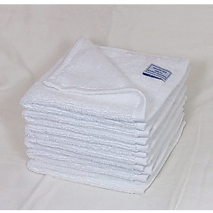Pacific Linens Soft washcloths for face Hand Fingertip Towels 12 Pack 100% Cotton White 12x12 inch for Kids wash Cloths for Body and face 12 Pack Sets
