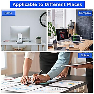 FDW Computer Desk Gaming Desk L Shaped Corner Desk Home Office Writing Workstation Toughened Glass Study Keyboard CPU Stand PC Modern Table for Small Spaces,Black