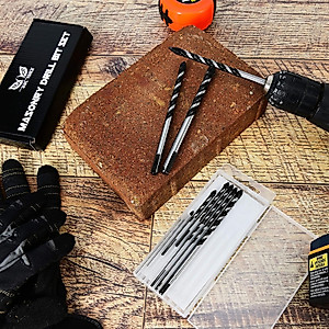 Owl Tools 3/16 Inch Masonry Drill Bits (13 Pack - Industrial Grade - Standard Chuck) 6 Inch All Purpose Masonry Bits for Concrete, Stone, Block, & More!