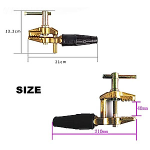 600A Ground Clamp, Grounding Clamp Brass Connector, Industrial Heavy Duty Brass Ground Welding for Welder Tools (brass)