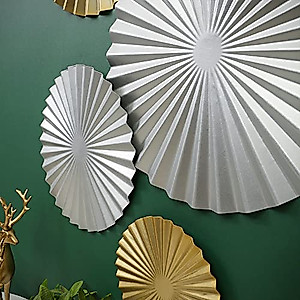 BOTAOYIYI Silver Wall Art Set Of 6, Silver Wall Decor, Metal Modern Accent Large Sunburst Hanging Decorations Above Bed For Home Office Bedroom Bathroom Or Living Room(L-15.7, M-11.8, S-7.9)