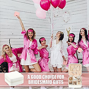 6 Pcs Travel Jewelry Case Jewelry Travel Organizer Small Jewelry Box Bridesmaid Gift Boxes Mini Storage Organizer Storage Box (White)