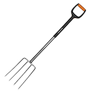 Fiskars 1003687 Xact, Compost Fork 120 cm, Silver